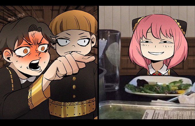 Spy x Family ha ispirato alcuni meme con l'espressione piu' famosa di Anya